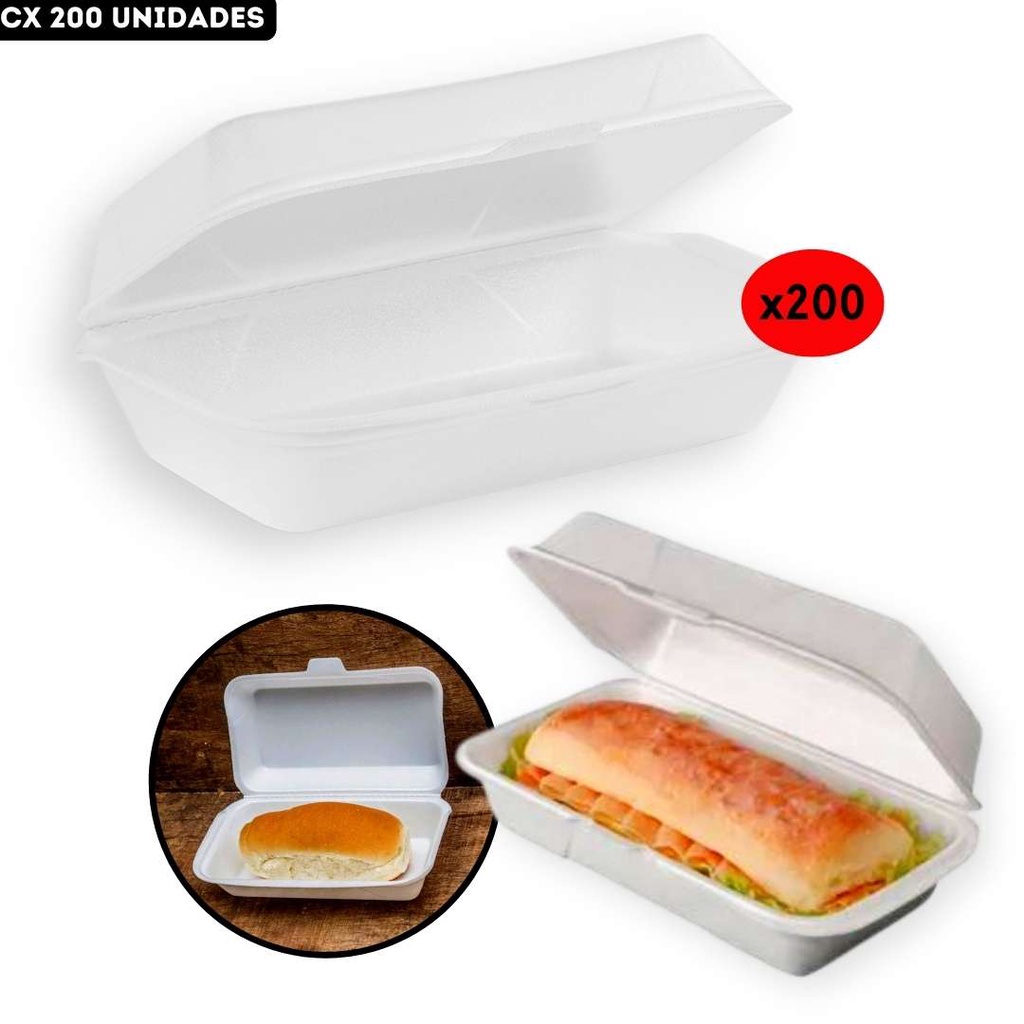 200un Estojo Lancheira de Isopor para Hot Dog HF05 CH005 | Shopee Brasil