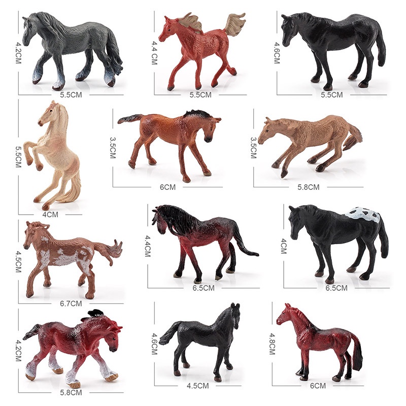 12 Simulação Cavalo De Brinquedo Modelo Estático Mini Quitma Sherma ...