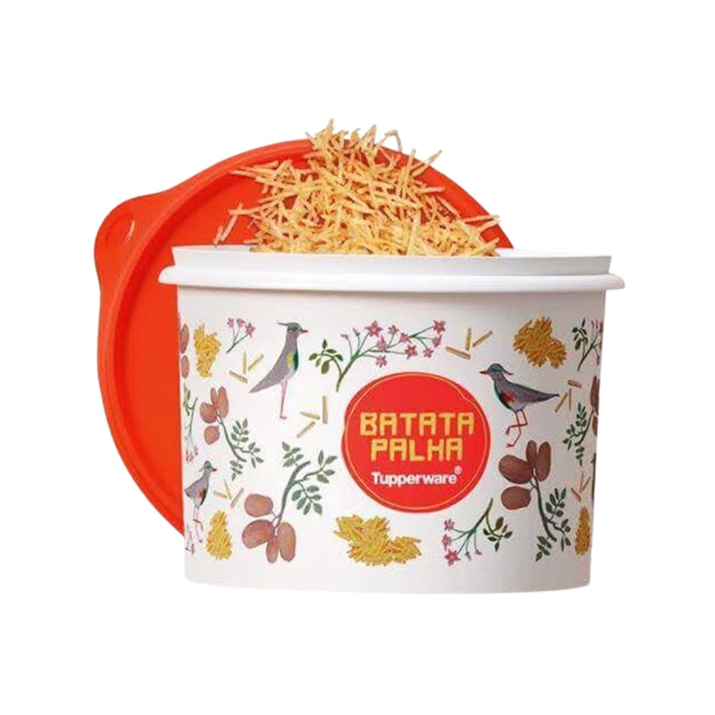 Pote de Mantimento Tupperware Batata Palha Floral 1,1 Litro Original ...