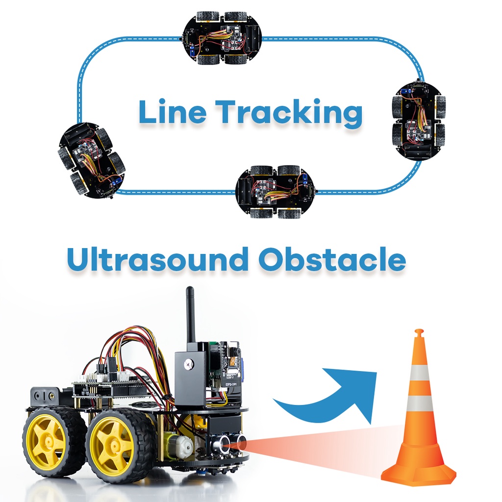 LAFVIN UNO R3 Projeto Kit De Carro Robô Inteligente ESP32 WIFI Robótico ...