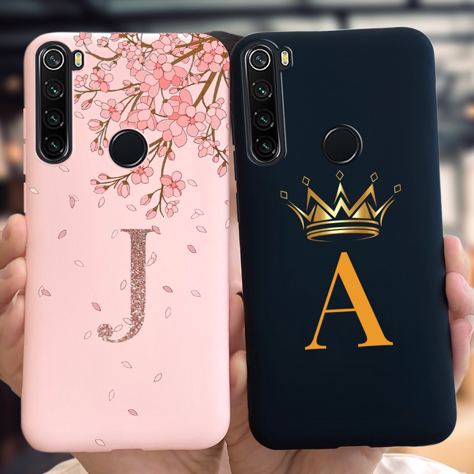 Xiaomi Redmi Nota 8 Capa Letras Fofas Alfabeto Pintado Traseira Macia ...