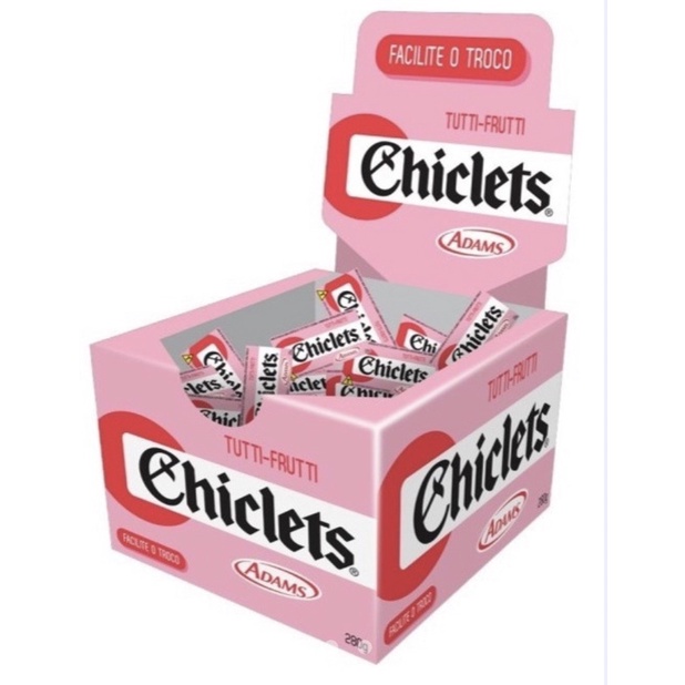 Chiclets Adams Tutti Frutti Caixa C/100unid - 280g | Shopee Brasil