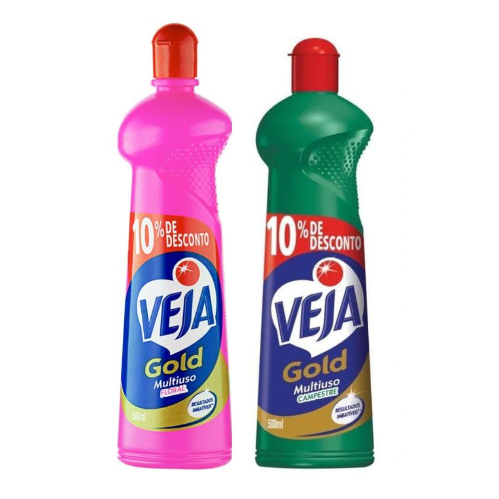 Kit Multiuso Veja Gold Floral e Veja Gold Campestre 500ml | Shopee Brasil