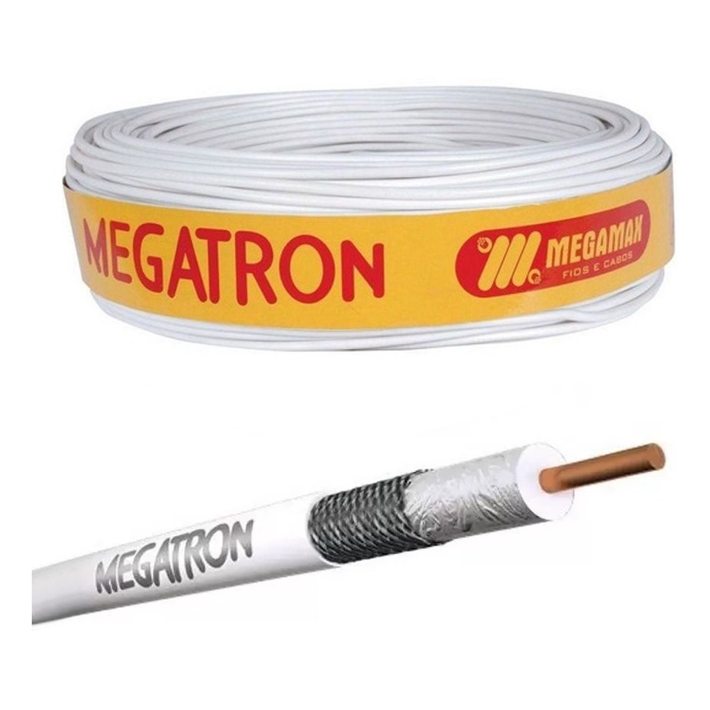 Cabo Coaxial cabo Rg6 cftv 95 100M Anatel - Megatron | Shopee Brasil