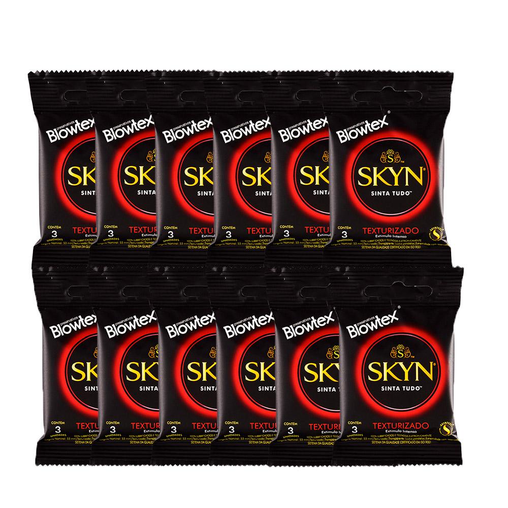 Kit 12 Pacotes Preservativo SKYN Texturizado C/ 3 Unidades Cada ... Kit 12 Pacotes Preservativo SKYN Texturizado C/ 3 Unidades Cada ...