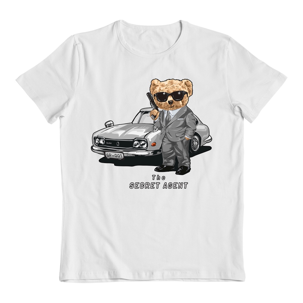Camiseta Básica Teddy Bear the Secret Agent | Shopee Brasil