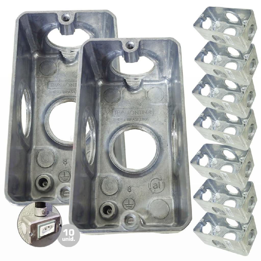 10 Condulete 3/4" Múltiplo Tipo X alumínio galvanizado Tramontina ...