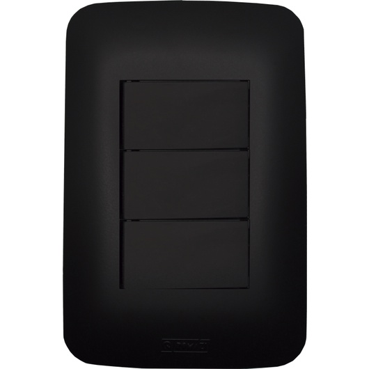 Interruptor triplo simples 10A Canoa Black Romazi | Shopee Brasil Interruptor triplo simples 10A Canoa Black Romazi | Shopee Brasil