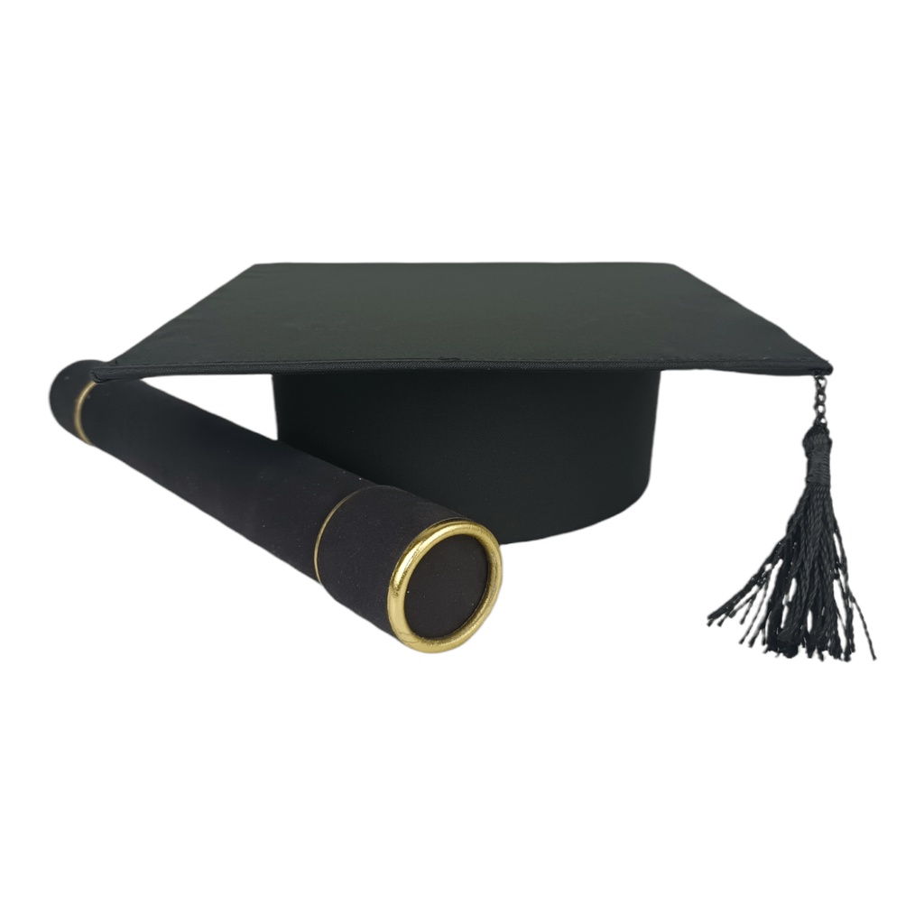 Capelo E Canudo De Formatura Preto Adulto | Shopee Brasil