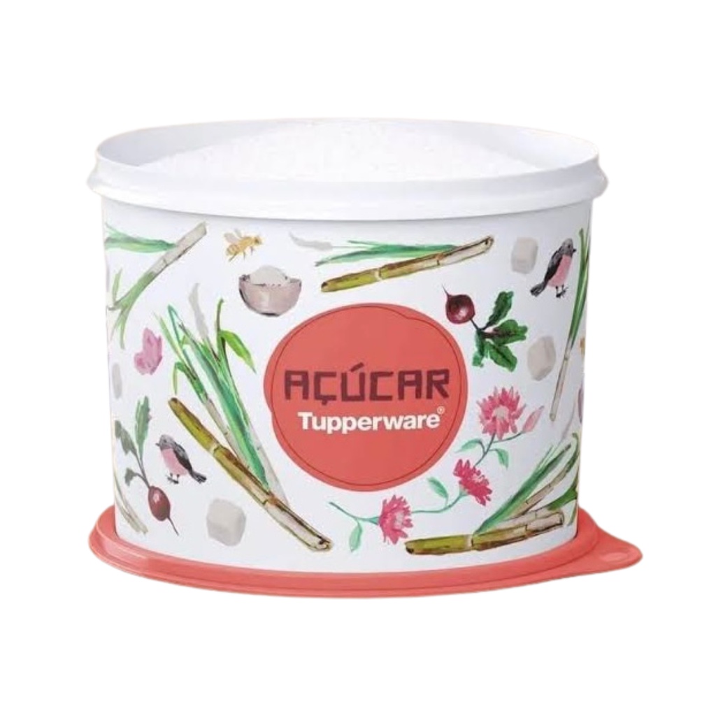 Pote Tupperware Açúcar Floral 5,5 Litros Caixa Original Novo Ótima ...