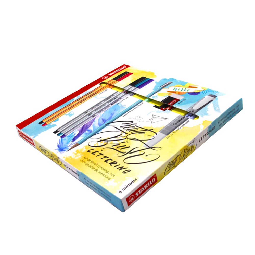 Kit Create Brush Lettering Stabilo com 9 Unidade | Shopee Brasil