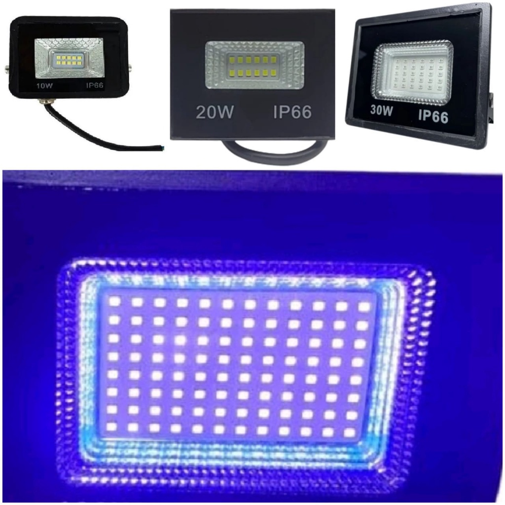 Refletor Led 10W/20W/30W Holofote Bivolt Prova Dágua IP66 Luz Negra | Shopee Brasil