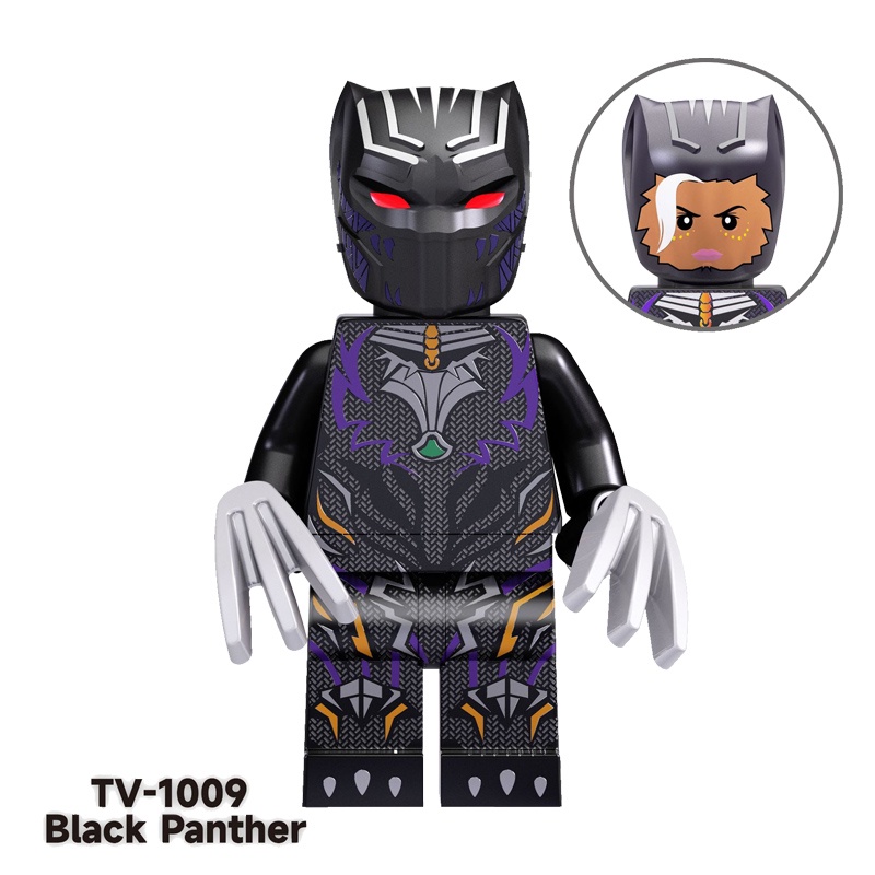 Mini Pantera Negra Figura Construindo Blocos De Brinquedos Para ...