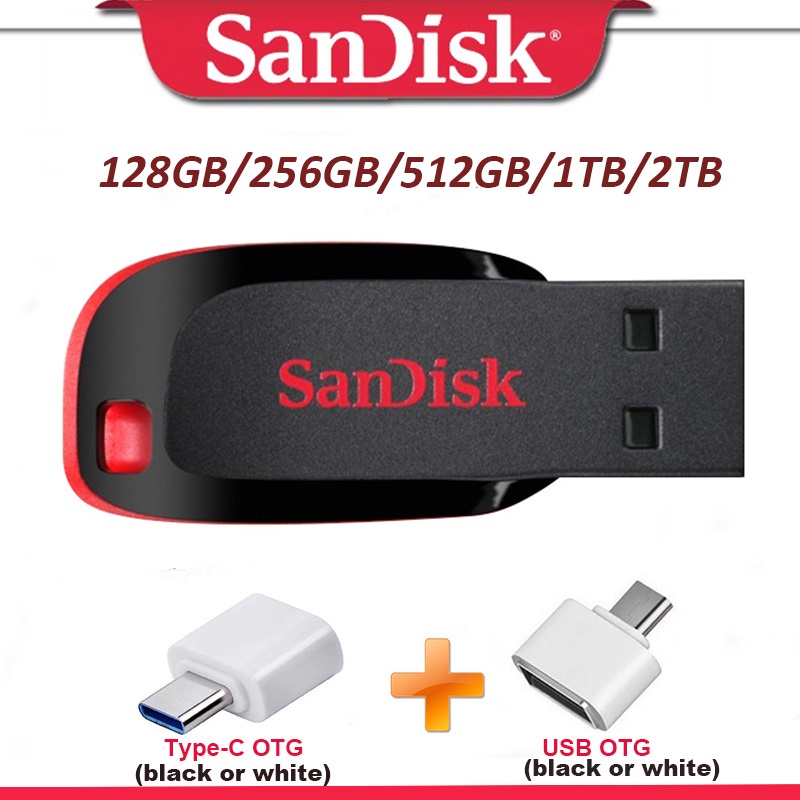 Sandsik Cruzer Blade Pen Drive Mini USB Flash 128GB 256 Gb 512GB 1TB ...