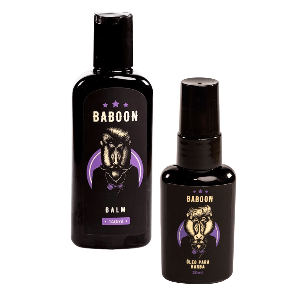 Kit Baboon 01 Balm 140ml + 01 Óleo Para Barba 30ml | Shopee Brasil