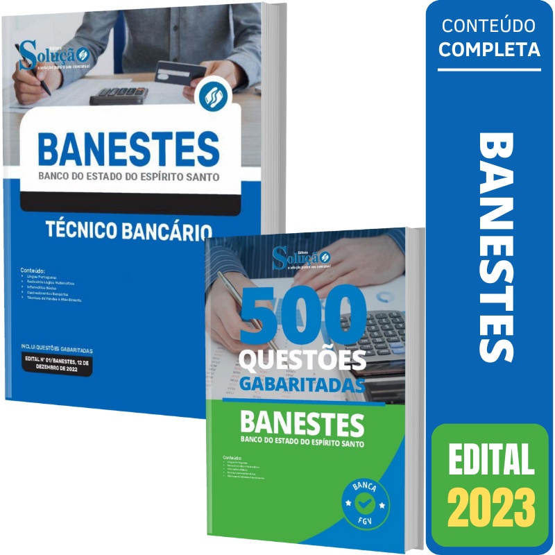 Kit Apostila Concurso BANESTES Técnico Bancário + Testes | Shopee Brasil