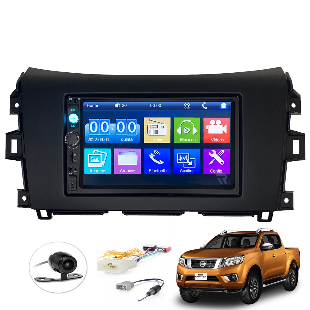 Kit Central Multimidia DVD 2 Din Mp5 Nissan Frontier 2017 a 2021 | Shopee Brasil