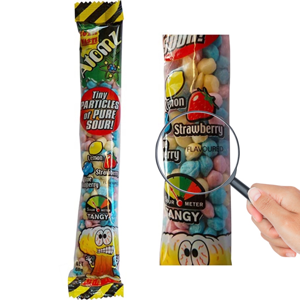 Balas Atomz Toxic Waste Particulas Azedas 60g | Shopee Brasil