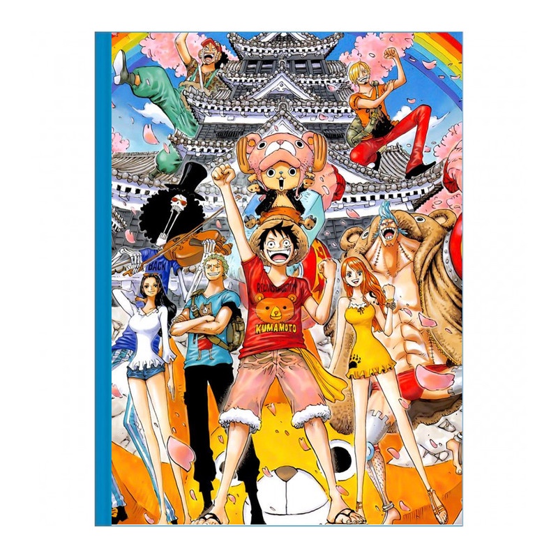 Kit 2 Caderno One Piece Brochura Grande 48 Fls | Shopee Brasil