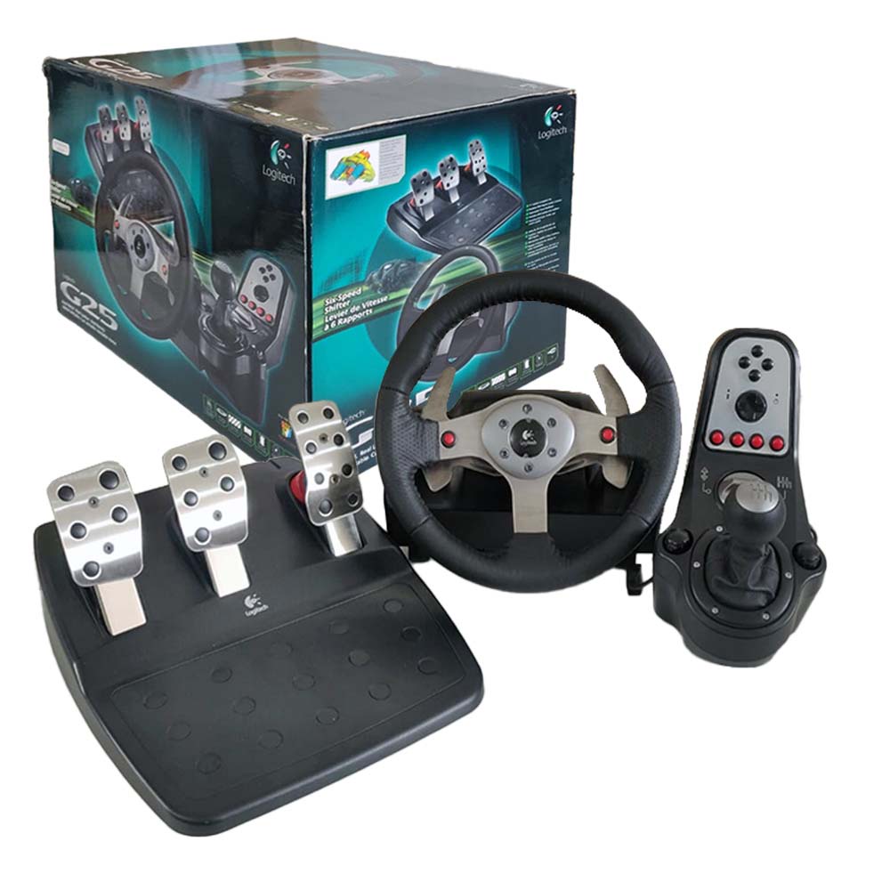 Volante Logitech G25 Com Cambio Completo PC PS2 PS3 (Novo) | Shopee Brasil