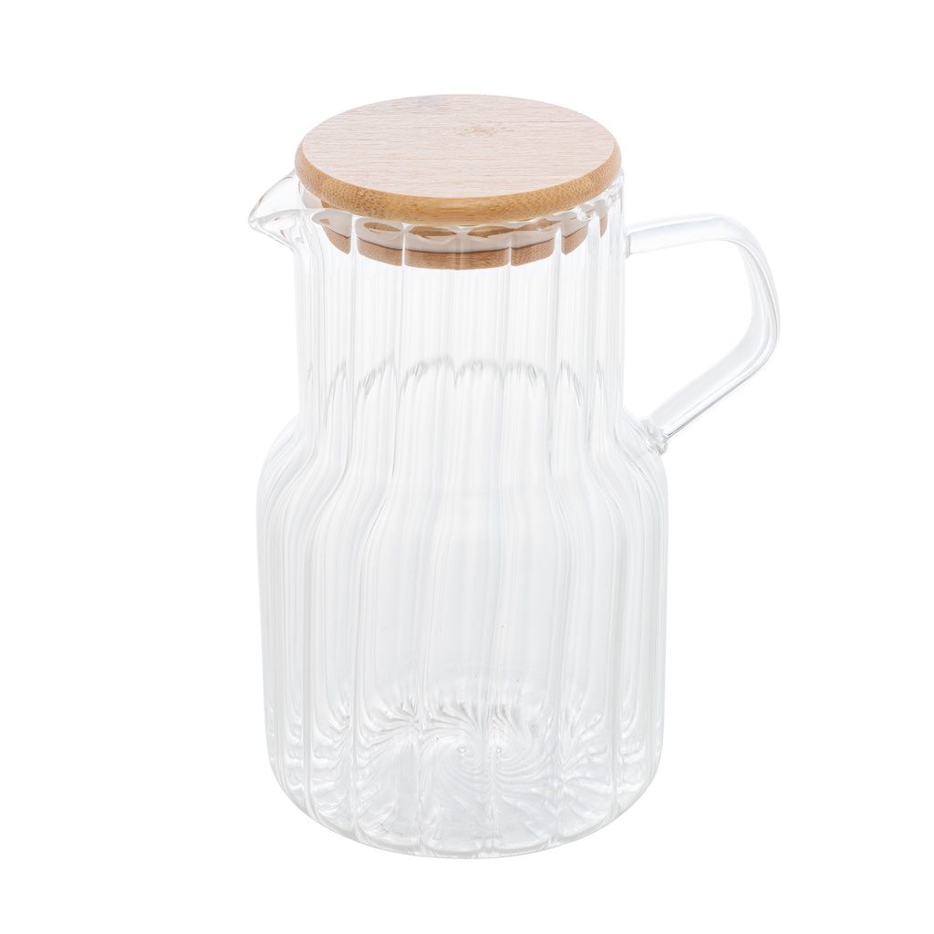 Jarra Classic C/ Tampa de Bambu 1 Litro/ 500 ml em Vidro Lyor | Shopee Brasil