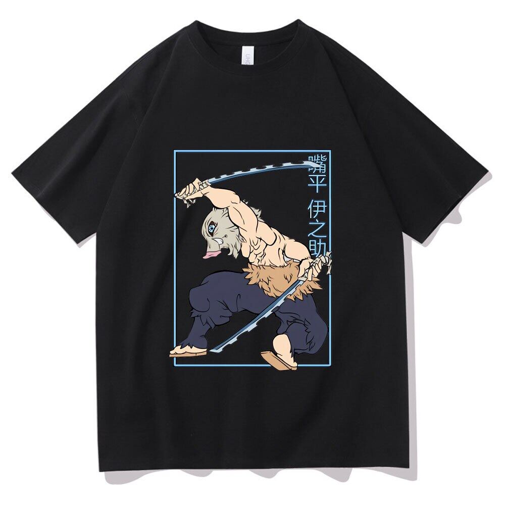 Camiseta Moda Anime Inosuke Hashibira Camisetas Homens Tee Kimetsu No ...