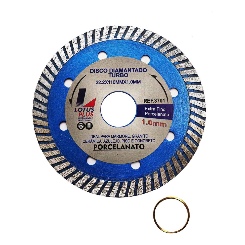 Disco Diamantado Turbo - Porcelanato Extra Fino 110mm Lotus | Shopee Brasil