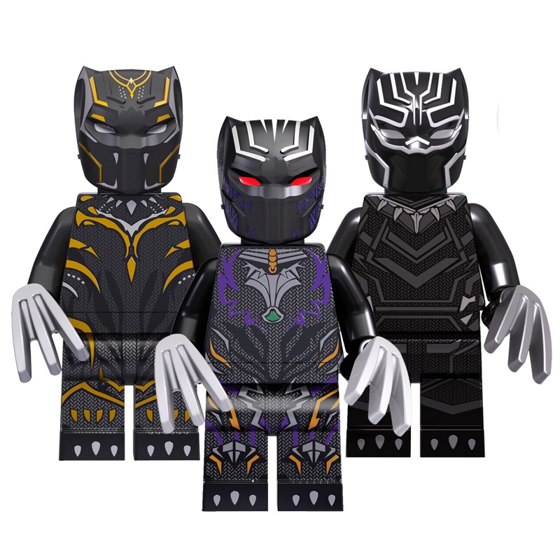 Mini Pantera Negra Figura Construindo Blocos De Brinquedos Para ...