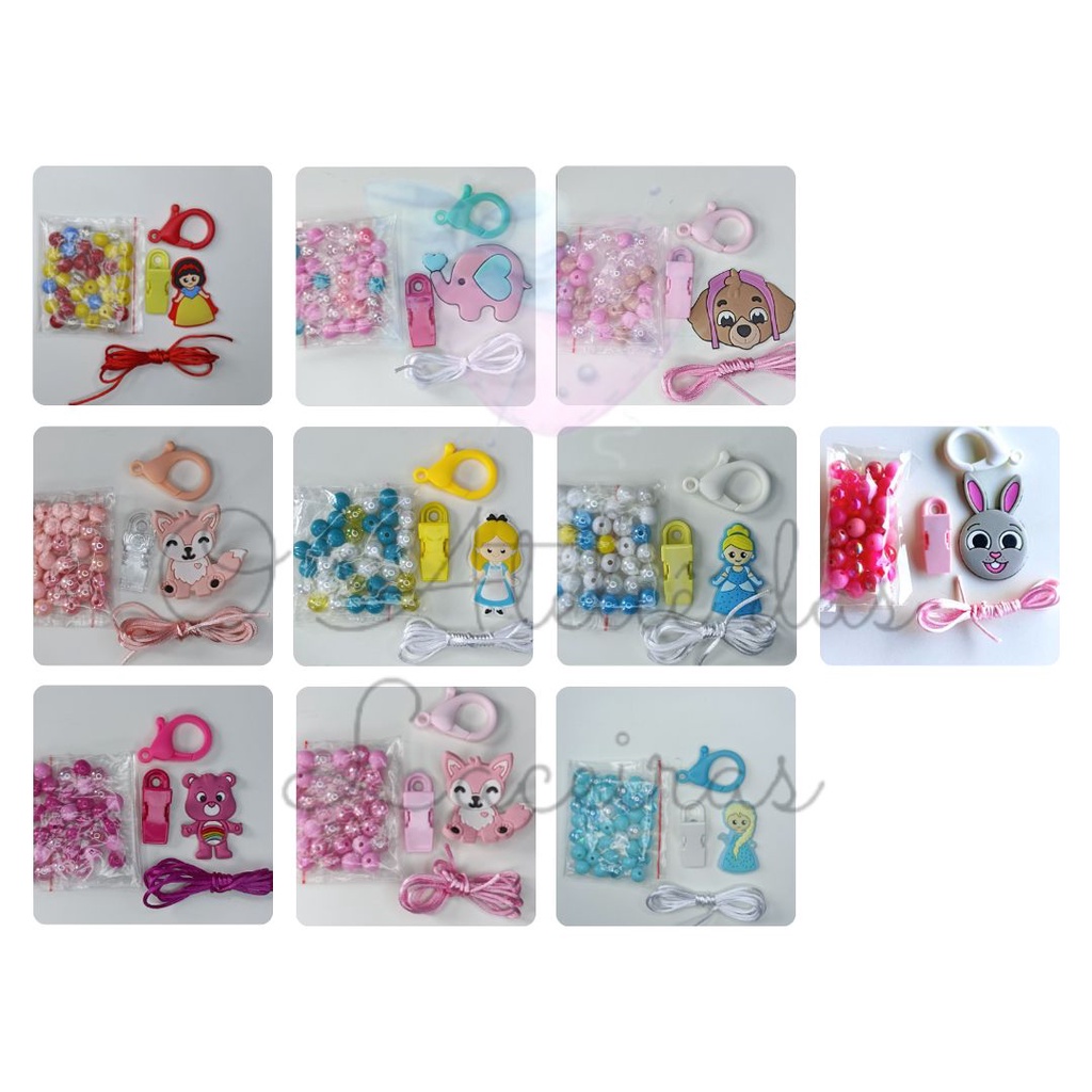 10 Kits de Montagem Prendedores de Chupeta | Shopee Brasil