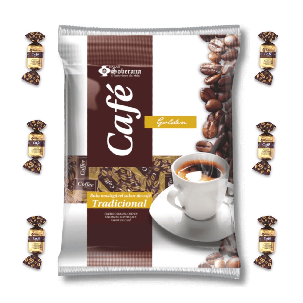 Bala De Café Soberana Golden Macia Mastigável Pacote 500g | Shopee Brasil