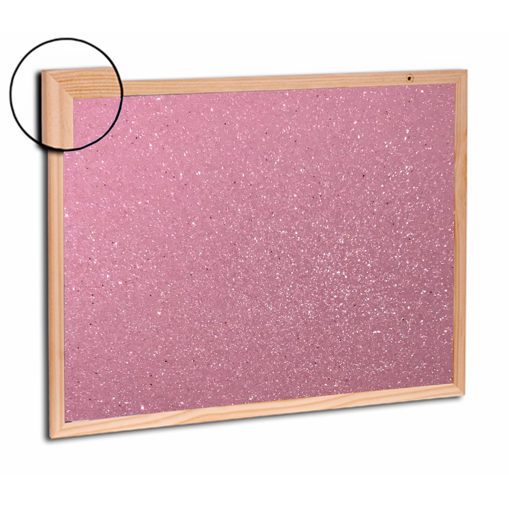 Quadro Aviso Mural E.V.A Glitter Moldura Madeira 60x40cm | Shopee Brasil