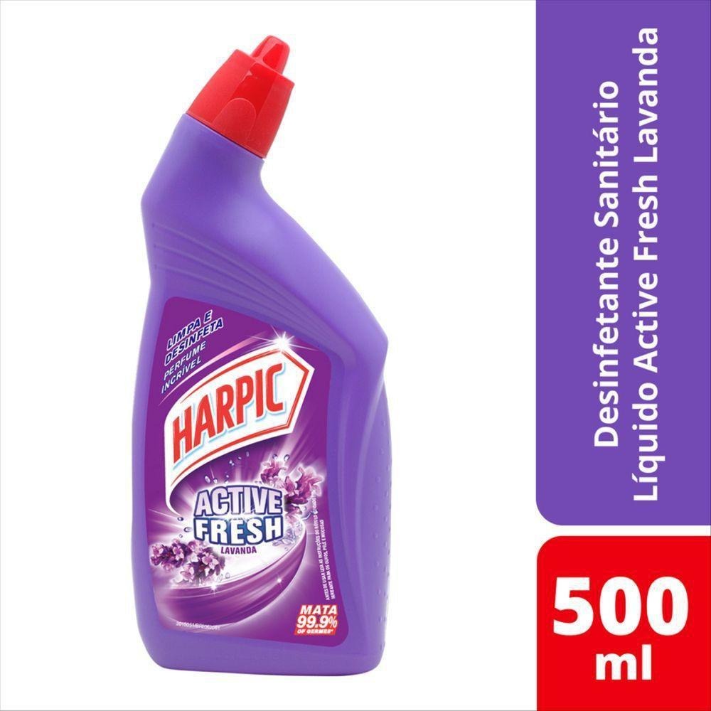 Desinfetante Uso Geral Lavanda Harpic Active Fresh 500Ml | Shopee Brasil