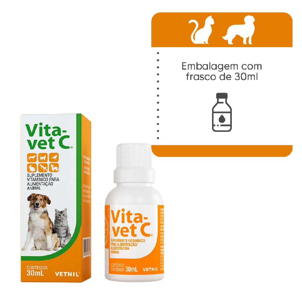 Vita Vet C Suplemento Vitaminico Gota 30ml | Shopee Brasil