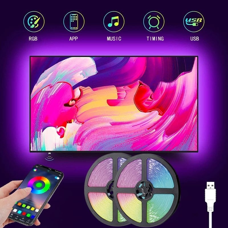 DIY Dream Screen USB LED Strip HDTV Computer Monitor Backlight WS2812B ...