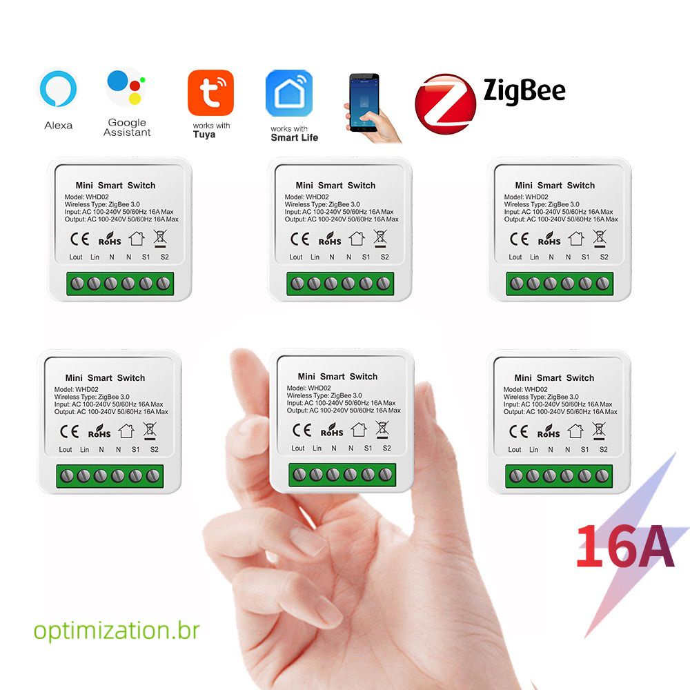 DIY Tuya Interruptor WiFi/Zigbee3.0 inteligente wifi Mini smart switch 16A Smart Life APP ...