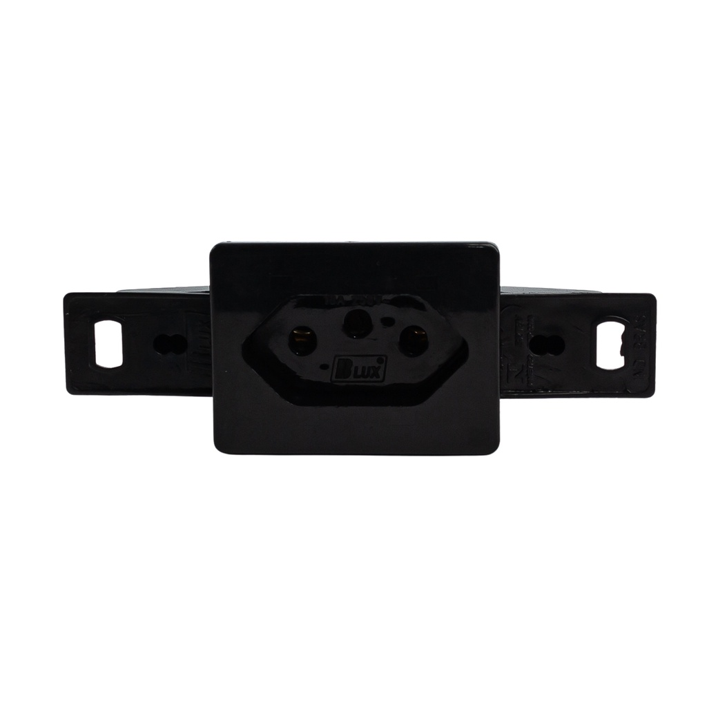 Tomada Quadrada para Condulete 3 Pinos 10A Preta Blux | Shopee Brasil
