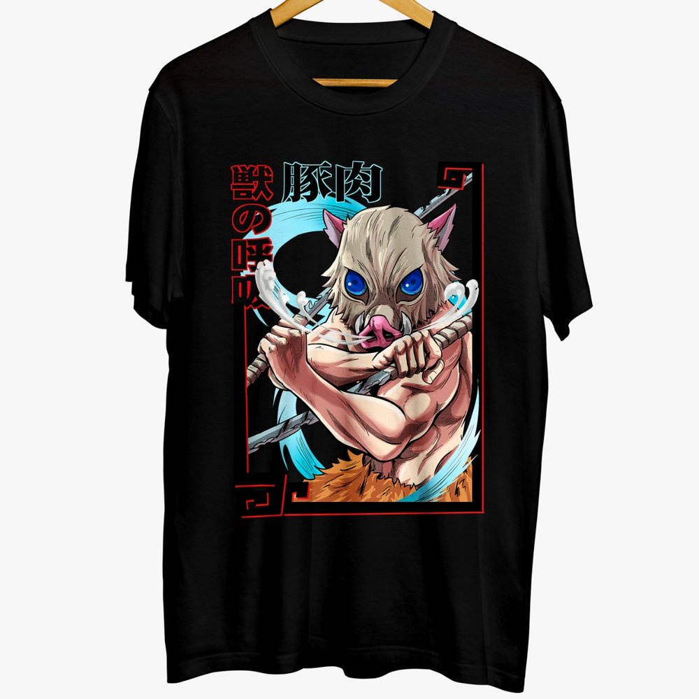 Camiseta Inosuke - Demon Slayer Preto - P | Shopee Brasil