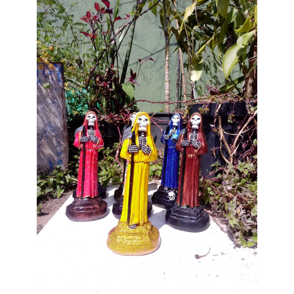 ESCULTURA SANTA MORTE EM GESSO 21CM | Shopee Brasil
