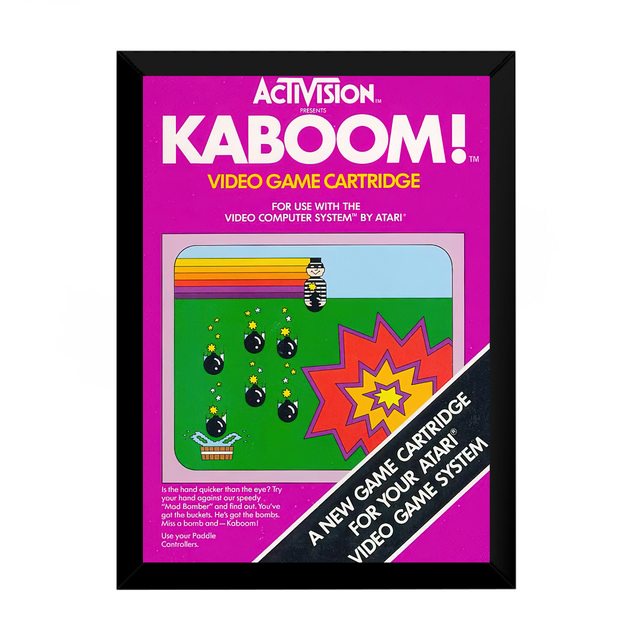 Quadro Game Atari Kaboom! | Shopee Brasil