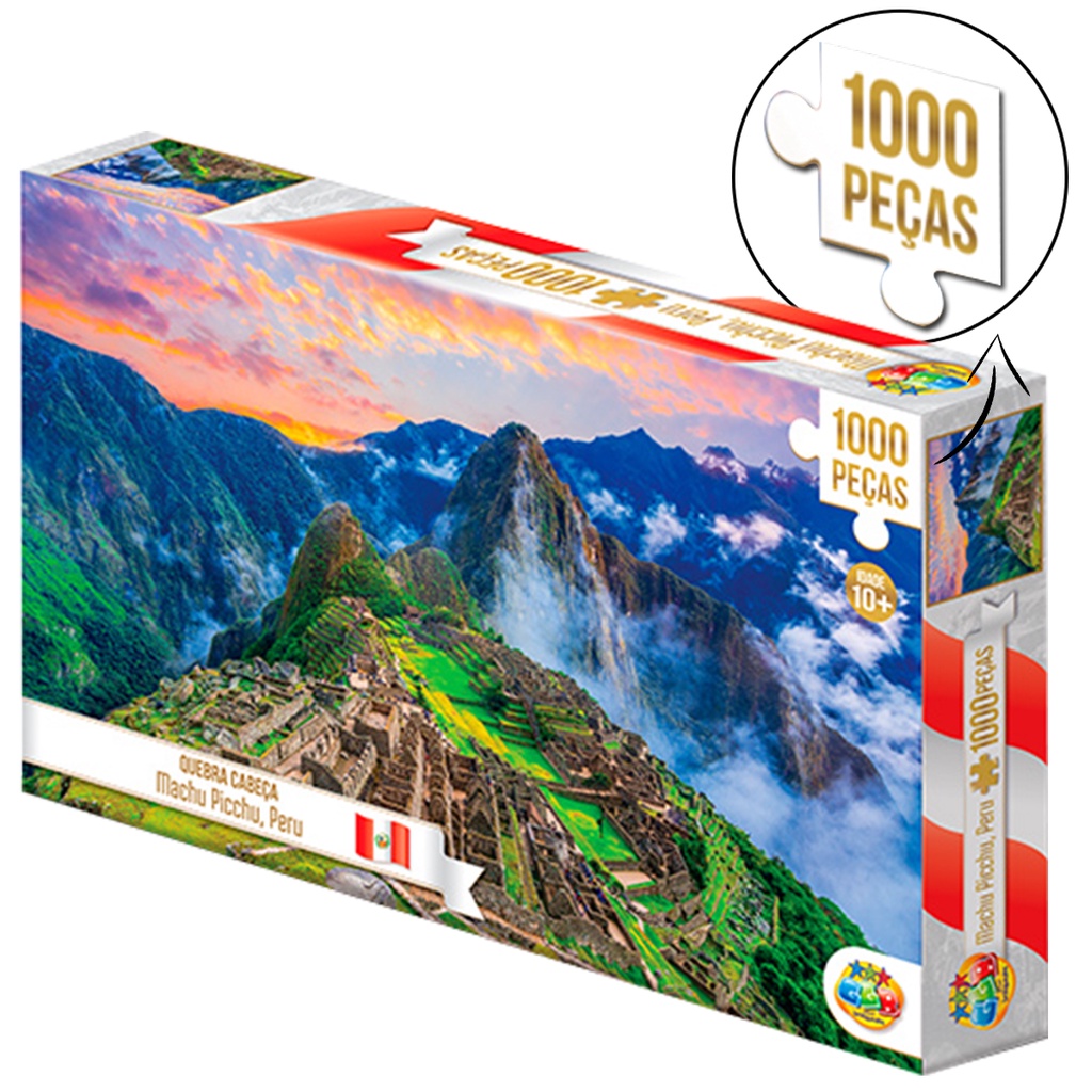 Quebra Cabeça 1000 Peças Machu Picchu Puzzle Diversão Família | Shopee ...