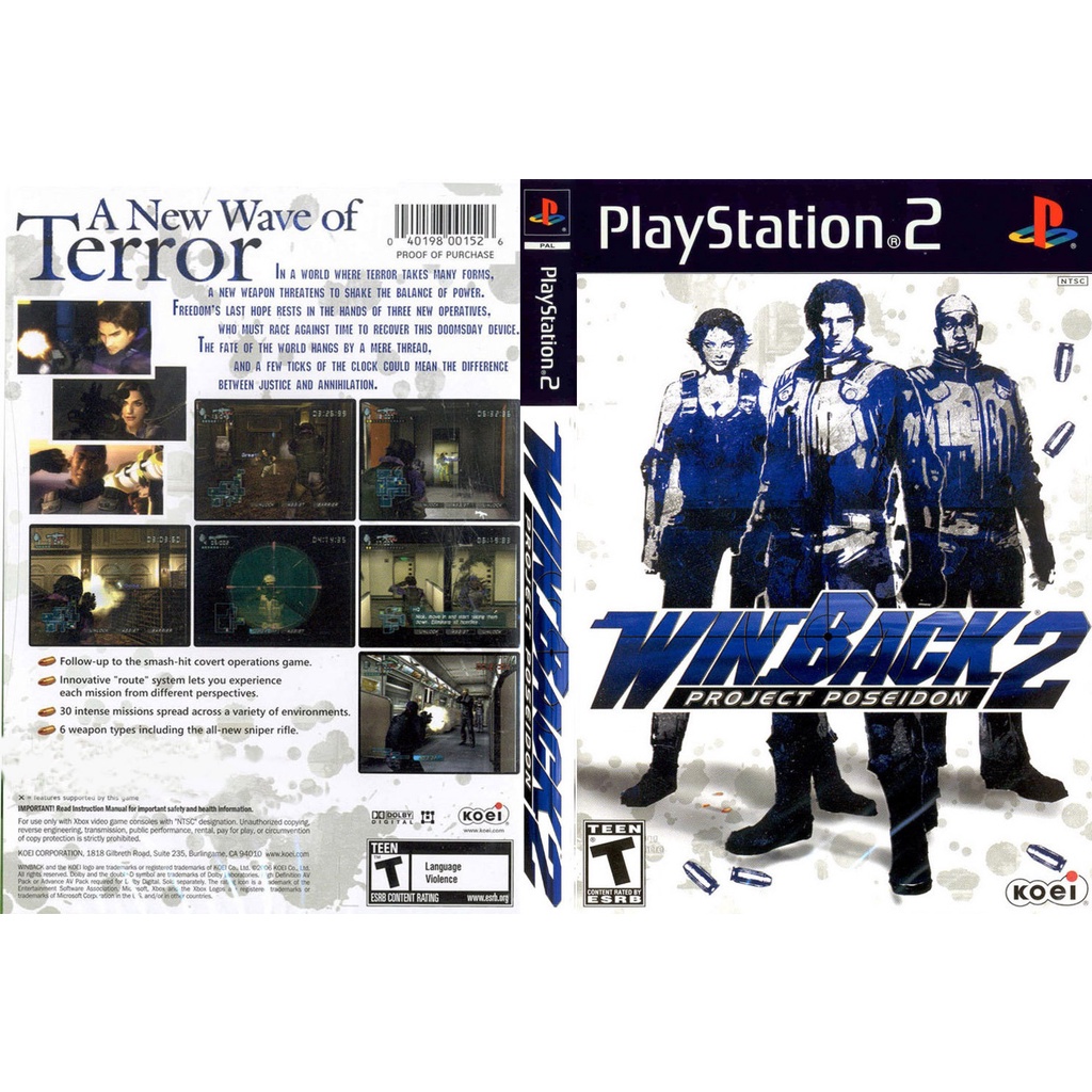 Jogo WinBack 2: Poject Poseidon ps2 | Shopee Brasil