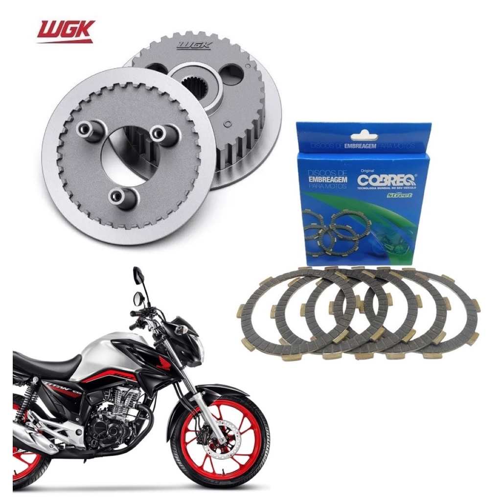 Jogo Discos Cobreq + Cubo Plato Wgk Cg Titan Fan Cargo Start Nxr Bros ... Jogo Discos Cobreq + Cubo Plato Wgk Cg Titan Fan Cargo Start Nxr Bros ...