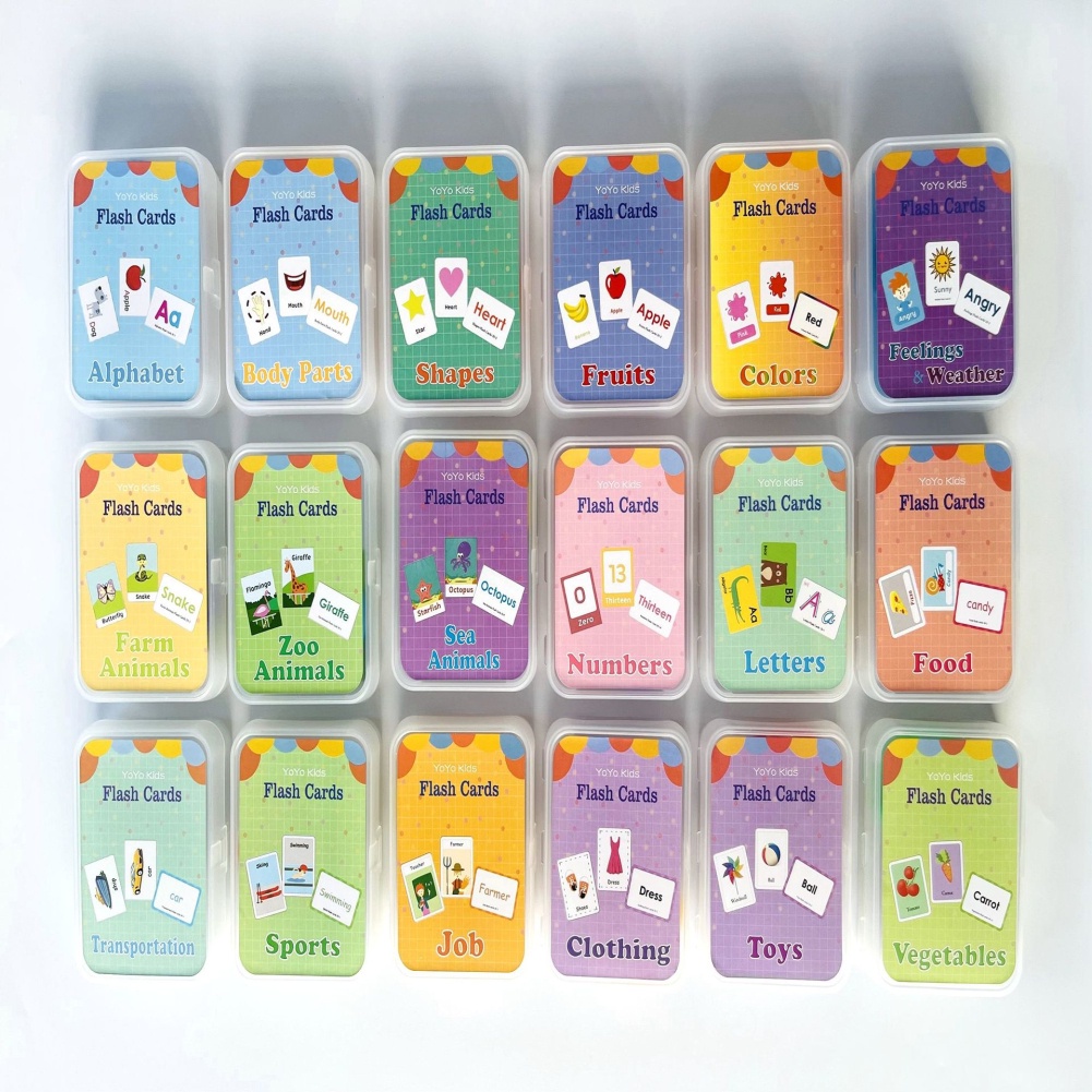 Flash Cards Montessori Educational Toys Early Childhood Inglês Leitura ...