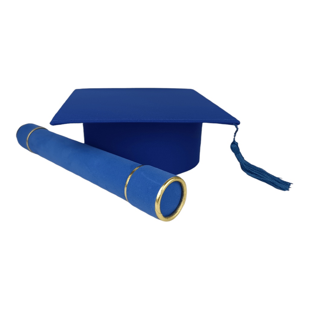 Capelo E Canudo De Formatura Azul Royal Adulto | Shopee Brasil