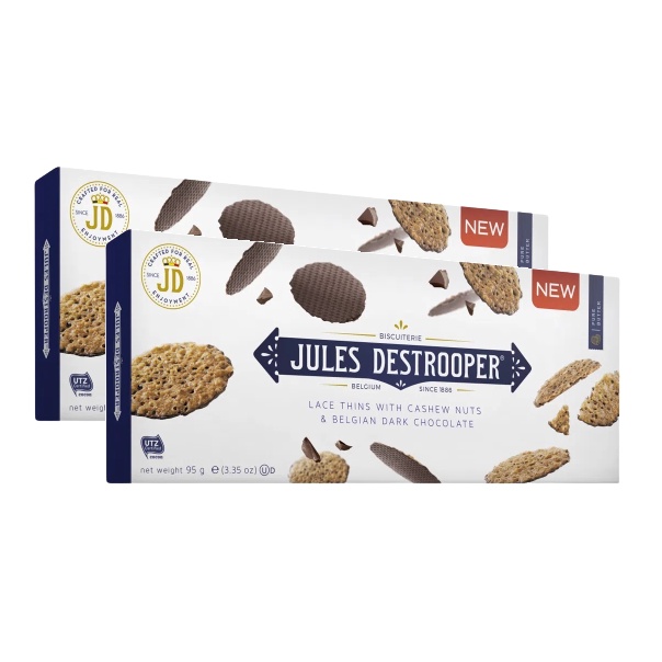kit 2 Biscoito Jules Destrooper Castanha Caju Chocolate 95g | Shopee Brasil