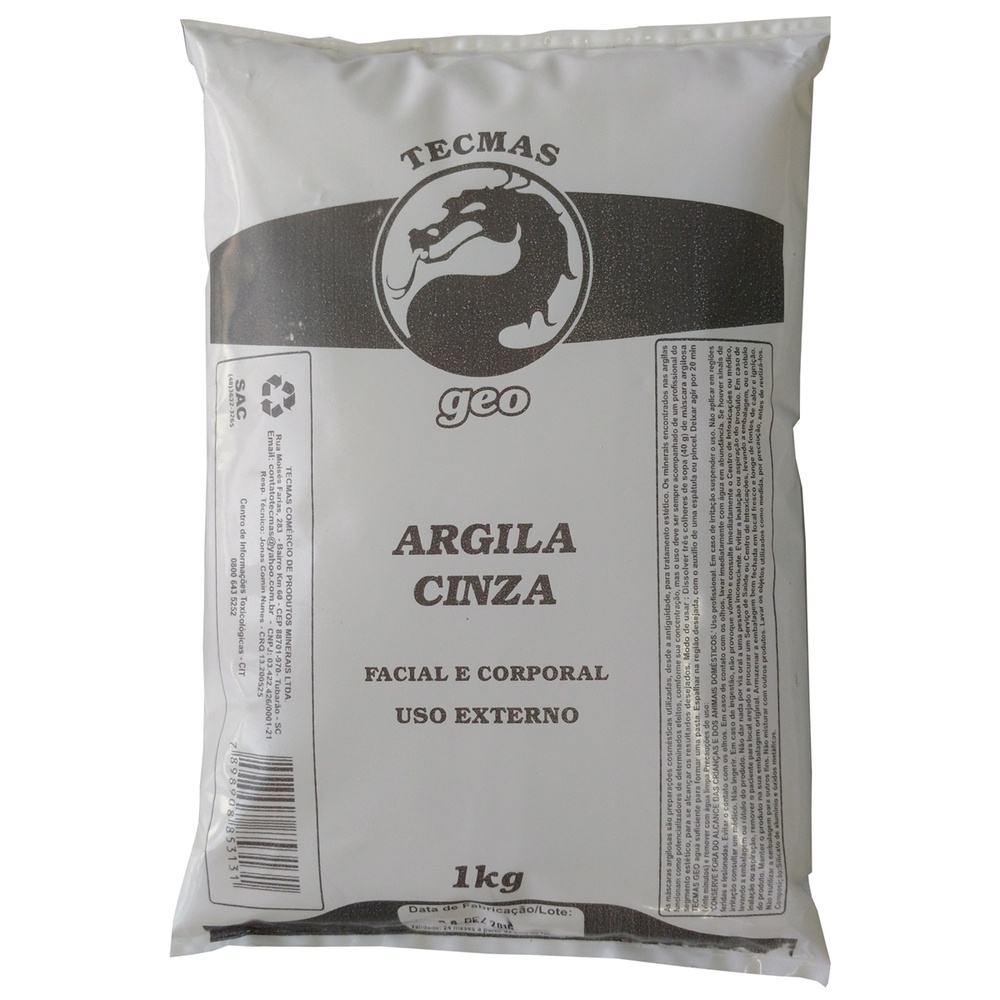 Argila Cinza 1Kg | Shopee Brasil