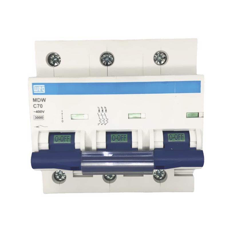 Mini Disjuntor Din Weg 70A Tripolar Curva C MDW-C70-3 | Shopee Brasil