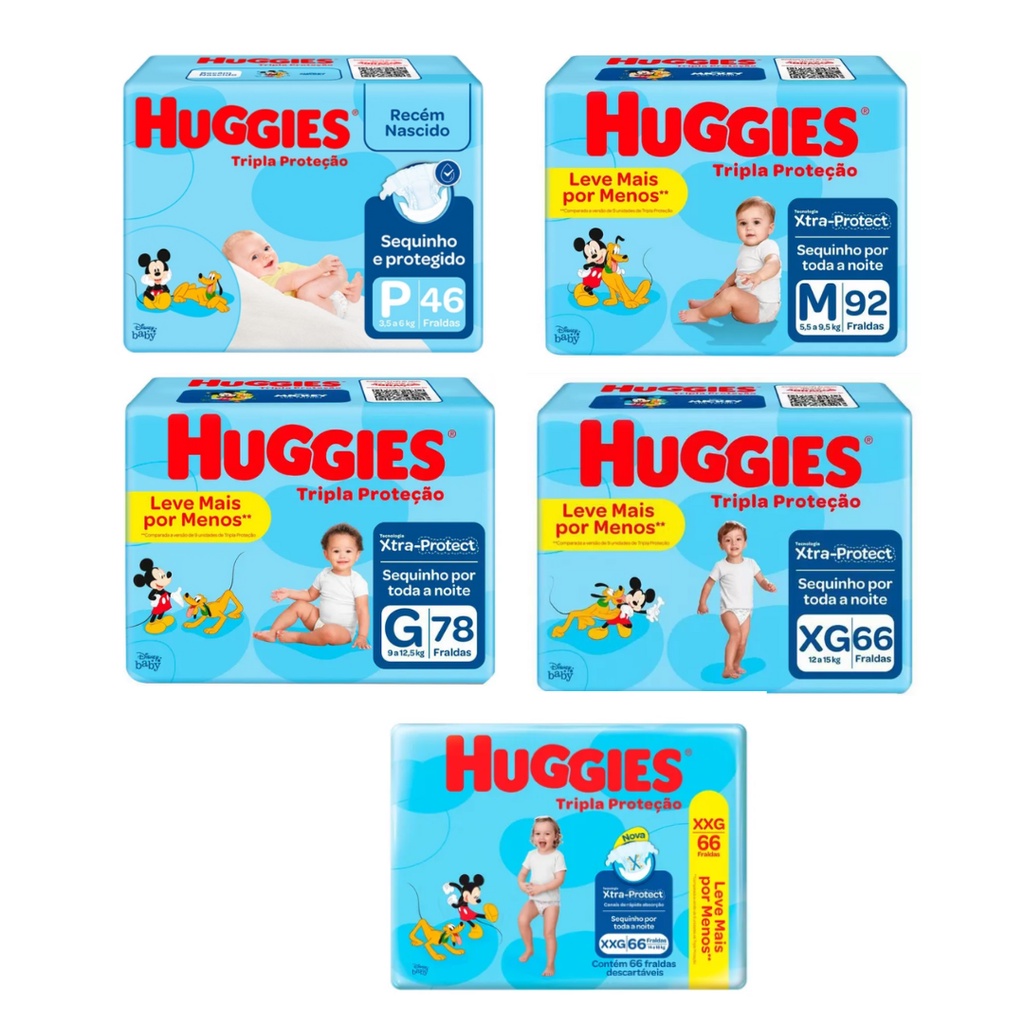 Fralda Huggies Disney Tripla Proteção - 1 pacote | Shopee Brasil