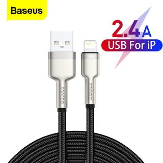 Cabo USB Baseus Para iPhone 11 12 Pro Max Xs Xr X 2.4A De Carregamento ...