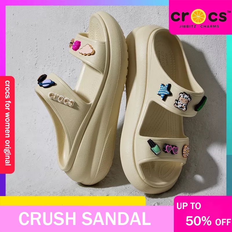 crocs Feminino original 100 % CRUSH sandal Cruz Plataforma Saltos ...
